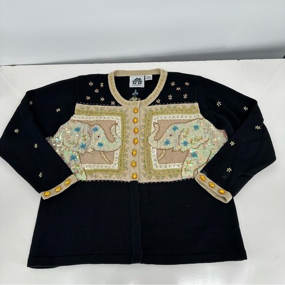 Storybook Knits | Sweaters | Storybook Knits Black Exotic Sequin ...